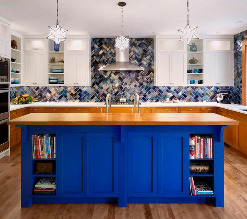 Bold & Blue Kitchen - David Coulson Design